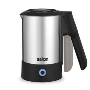 salton jk2035 stainless steel travel, 600 ml electric kettle, silver