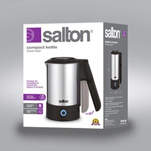 Salton JK2035 Stainless Steel Travel, 600 ml Electric Kettle, Silver