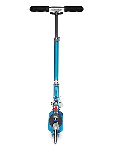 Micro Kickboard - Sprite LED, 2 Wheeled, Fold-to-Carry, Lightweight Swiss-Designed Micro Scooter with Light-Up Wheels for Children and Teens, Ages 6+, Ocean Blue