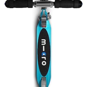 Micro Kickboard - Sprite LED, 2 Wheeled, Fold-to-Carry, Lightweight Swiss-Designed Micro Scooter with Light-Up Wheels for Children and Teens, Ages 6+, Ocean Blue