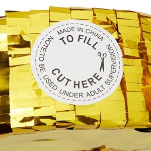 Gold Foil Number 30 Pinata for 30th Birthday Party Decorations, Anniversary Celebrations (Small, 16.5 x 13 x 3 In)