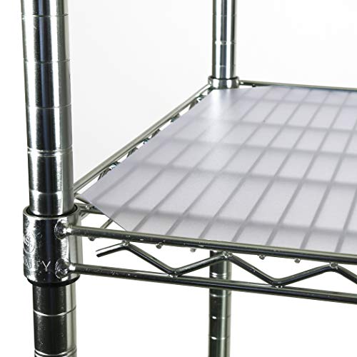 PVC Shelf Liners for Wire Shelving, 4 Pack, Clear Shelf Liners, for Shelf Size 24" x 12" (Actual Cut Size 23" x 11")