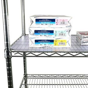 PVC Shelf Liners for Wire Shelving, 4 Pack, Clear Shelf Liners, for Shelf Size 24" x 12" (Actual Cut Size 23" x 11")