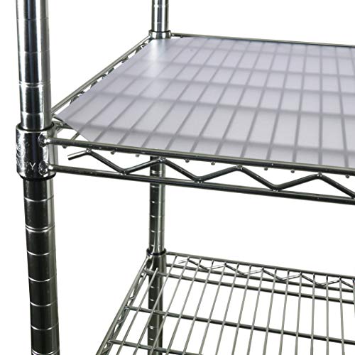 PVC Shelf Liners for Wire Shelving, 4 Pack, Clear Shelf Liners, for Shelf Size 24" x 12" (Actual Cut Size 23" x 11")