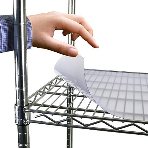 PVC Shelf Liners for Wire Shelving, 4 Pack, Clear Shelf Liners, for Shelf Size 24" x 12" (Actual Cut Size 23" x 11")