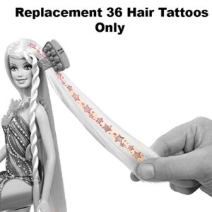 Replacement Parts for Hair Tattoos Barbie - Barbie Hair Tattoos Doll Playset BDB19 ~ Includes Pink Spray Bottle and 36 Hair Tattoos