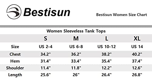 Bestisun Women's Athletic Yoga Shirt, Sleeveless Gym & Dance Top, Light Purple M