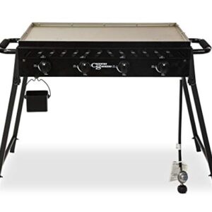 Country Smokers CSGDL0590 The Highland 4-Burner Portable Griddle, Large, Black