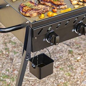 Country Smokers CSGDL0590 The Highland 4-Burner Portable Griddle, Large, Black