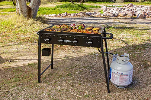 Country Smokers CSGDL0590 The Highland 4-Burner Portable Griddle, Large, Black