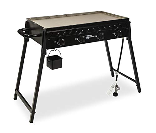 Country Smokers CSGDL0590 The Highland 4-Burner Portable Griddle, Large, Black