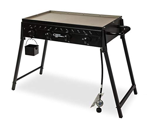 Country Smokers CSGDL0590 The Highland 4-Burner Portable Griddle, Large, Black