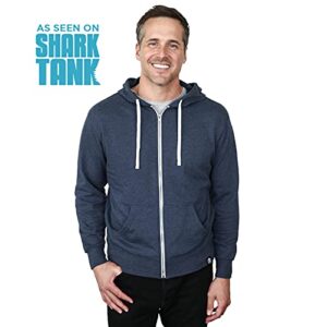 Quikflip 2-in-1 Reversible Backpack Hoodie (As Seen on SHARK TANK) Unisex Full-Zip Hero Hoodie Classic - Pacific Navy