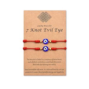 tarsus 7 knots kabbalah red string bracelet protection evil eye bracelets for women men