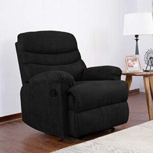 kingway sf-1701 recliner sofa chair, 35" l x 40" d x 40" h, fabric, black