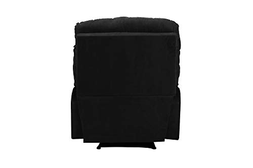 Kingway SF-1701 Recliner Sofa Chair, 35" L x 40" D x 40" H, Fabric, Black