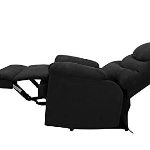 Kingway SF-1701 Recliner Sofa Chair, 35" L x 40" D x 40" H, Fabric, Black