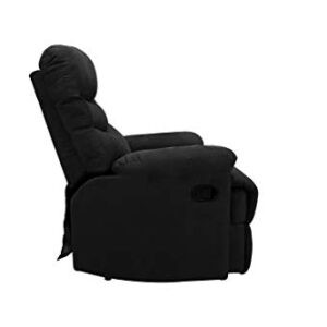 Kingway SF-1701 Recliner Sofa Chair, 35" L x 40" D x 40" H, Fabric, Black