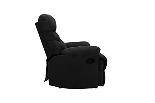 Kingway SF-1701 Recliner Sofa Chair, 35" L x 40" D x 40" H, Fabric, Black