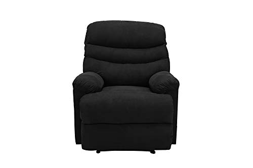 Kingway SF-1701 Recliner Sofa Chair, 35" L x 40" D x 40" H, Fabric, Black