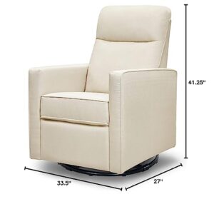 DaVinci Gabby Pillowback Swivel Glider in Natural Oat, Greenguard Gold & CertiPUR-US Certified