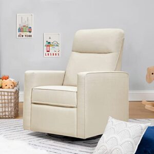 DaVinci Gabby Pillowback Swivel Glider in Natural Oat, Greenguard Gold & CertiPUR-US Certified