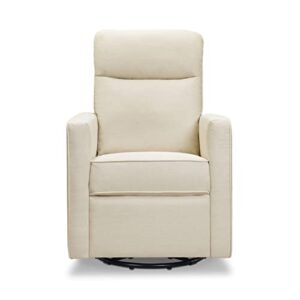 DaVinci Gabby Pillowback Swivel Glider in Natural Oat, Greenguard Gold & CertiPUR-US Certified