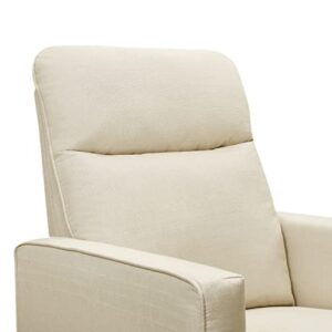 DaVinci Gabby Pillowback Swivel Glider in Natural Oat, Greenguard Gold & CertiPUR-US Certified