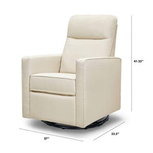 DaVinci Gabby Pillowback Swivel Glider in Natural Oat, Greenguard Gold & CertiPUR-US Certified