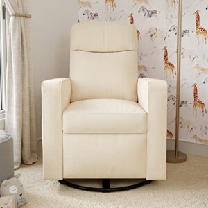 DaVinci Gabby Pillowback Swivel Glider in Natural Oat, Greenguard Gold & CertiPUR-US Certified