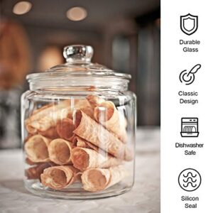 Glass Jars 32oz,Maredash Candy Jar with Lid For Household,Food Grade Clear Jars (6 Pack)