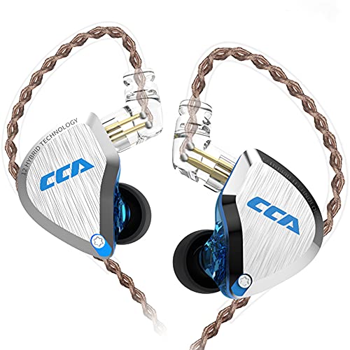 CCA C12 in Ear Monitor Headphones 5BA 1DD Hybrid HiFi IEM Earphones Noise Isolating Stereo Wired Earbuds for Musicians Audiophile Singers DJ