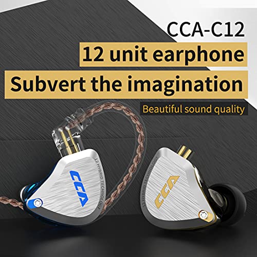 CCA C12 in Ear Monitor Headphones 5BA 1DD Hybrid HiFi IEM Earphones Noise Isolating Stereo Wired Earbuds for Musicians Audiophile Singers DJ