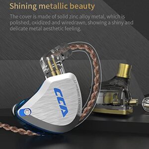 CCA C12 in Ear Monitor Headphones 5BA 1DD Hybrid HiFi IEM Earphones Noise Isolating Stereo Wired Earbuds for Musicians Audiophile Singers DJ