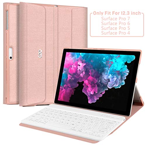 Microsoft Surface Pro 7 Case with Keyboard，Keyboard Case for Microsoft Surface Pro 7 (2019/Surface Pro 6 (2018) / Surface Pro 5(2017)/ Surface Pro 4 (2015) 12.3 inch Tablet