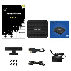 Mini PC GK41 Mini Desktop Computers 8GB DDR4 128GB SSD Intel Celeron J4125 Processor Dual LAN Mini PC, Digital Mic, Business Small PC 4K HDMI/DisplayPort HTPC, Dual Band Wi-Fi Micro PC