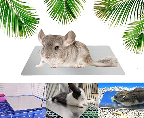 Comtim Pet Cooling Mat for Rabbit Hamsters, Self Cooling Mat Pad for Hamster Guinea Pig Chinchilla Kitten Cat and Other Small Animals, Pet Cool Plate Ice Bed - Perfect for Hot Summer Weather, S