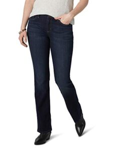 lee women's legendary mid rise bootcut jean blackout 12