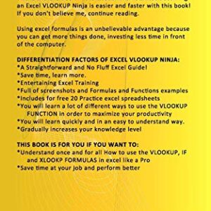 EXCEL VLOOKUP FORMULA NINJA: A Straightforward Guide to Become the Best VLookup Function User at your Workplace! (Excel Ninjas)