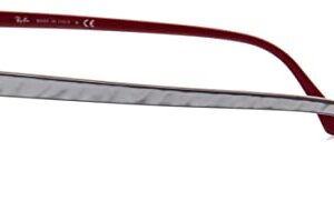 Ray-Ban Rb3946 Clubmaster Oval Sunglasses, Wrinkled Grey On Bordeaux/Clear Gradient Grey, 52 mm