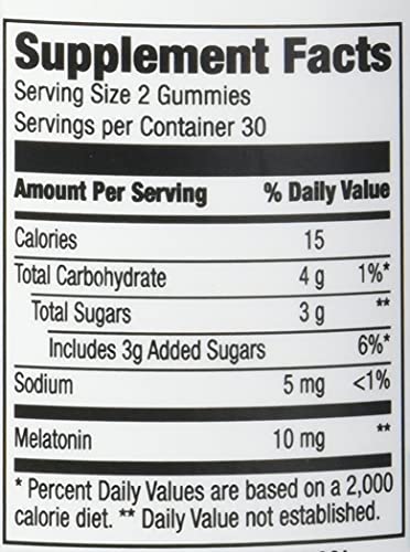 Amazon Brand - Revly - Melatonin 10mg Gummies, Supports Restful Sleep, Strawberry, 60 Count