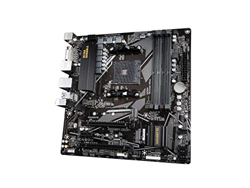 GIGABYTE B550M DS3H (AM4 AMD/B550/Micro ATX/Dual M.2/SATA 6Gb/s/USB 3.2 Gen 1/PCIe 4.0/HMDI/DVI/DDR4/Motherboard)