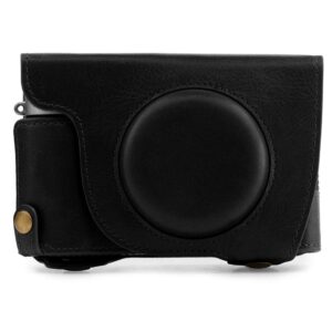 MegaGear MG1892 Ever Ready Genuine Leather Camera Case Compatible with Fujifilm X100V - Black