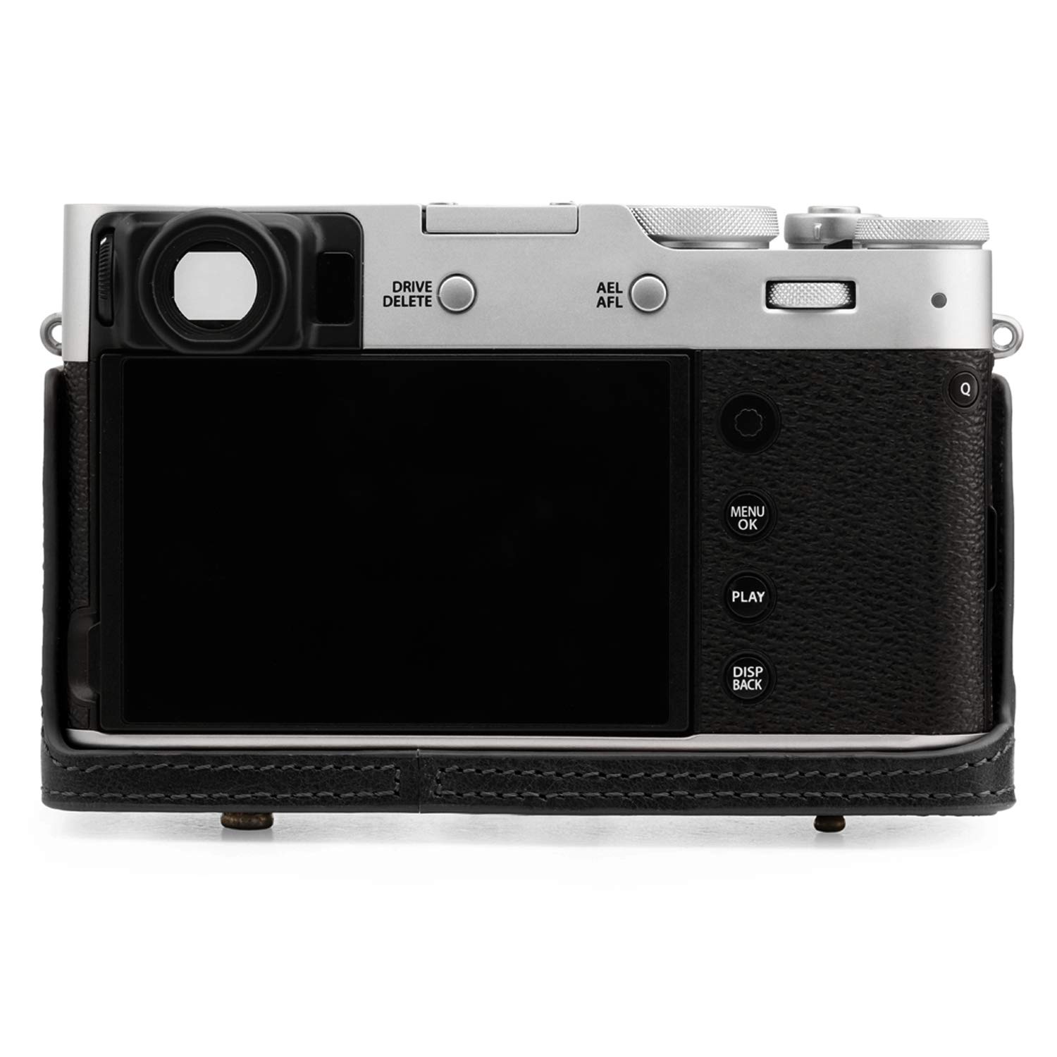 MegaGear MG1892 Ever Ready Genuine Leather Camera Case Compatible with Fujifilm X100V - Black