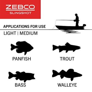 Zebco Slingshot Spinning Reel and Fishing Rod Combo, 6-Foot 2-Piece Fishing Pole, Size 20 Reel, Changeable Right- or Left-Hand Retrieve, Pre-Spooled with 8-Pound Zebco Cajun Line, Red