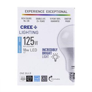 Cree Lighting TA21-20050MDFH25-12DE26-1-11 A21 125W Equivalent, 2000 lumens, Dimmable LED Bulb, 1 Pack, Daylight