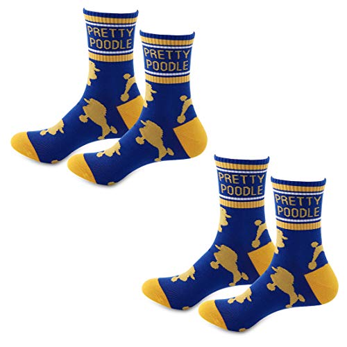 JXGZSO Pretty Poodle Socks SGRHO Sorority Sister Gift (Pretty Poodle 2 pairs)