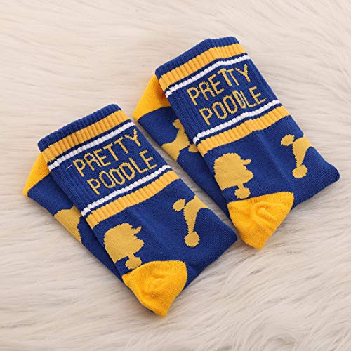 JXGZSO Pretty Poodle Socks SGRHO Sorority Sister Gift (Pretty Poodle 2 pairs)