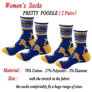 JXGZSO Pretty Poodle Socks SGRHO Sorority Sister Gift (Pretty Poodle 2 pairs)