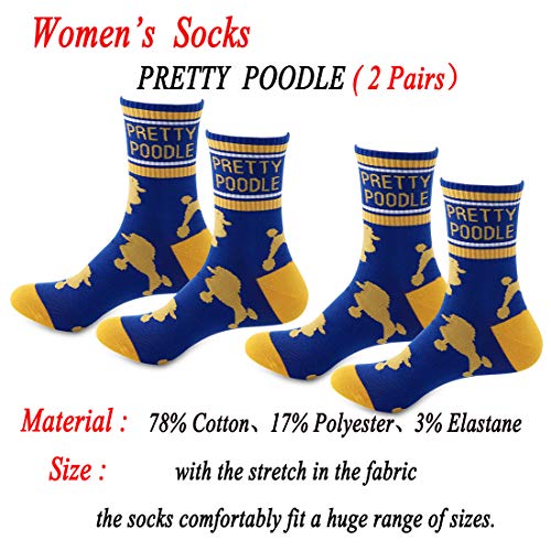 JXGZSO Pretty Poodle Socks SGRHO Sorority Sister Gift (Pretty Poodle 2 pairs)